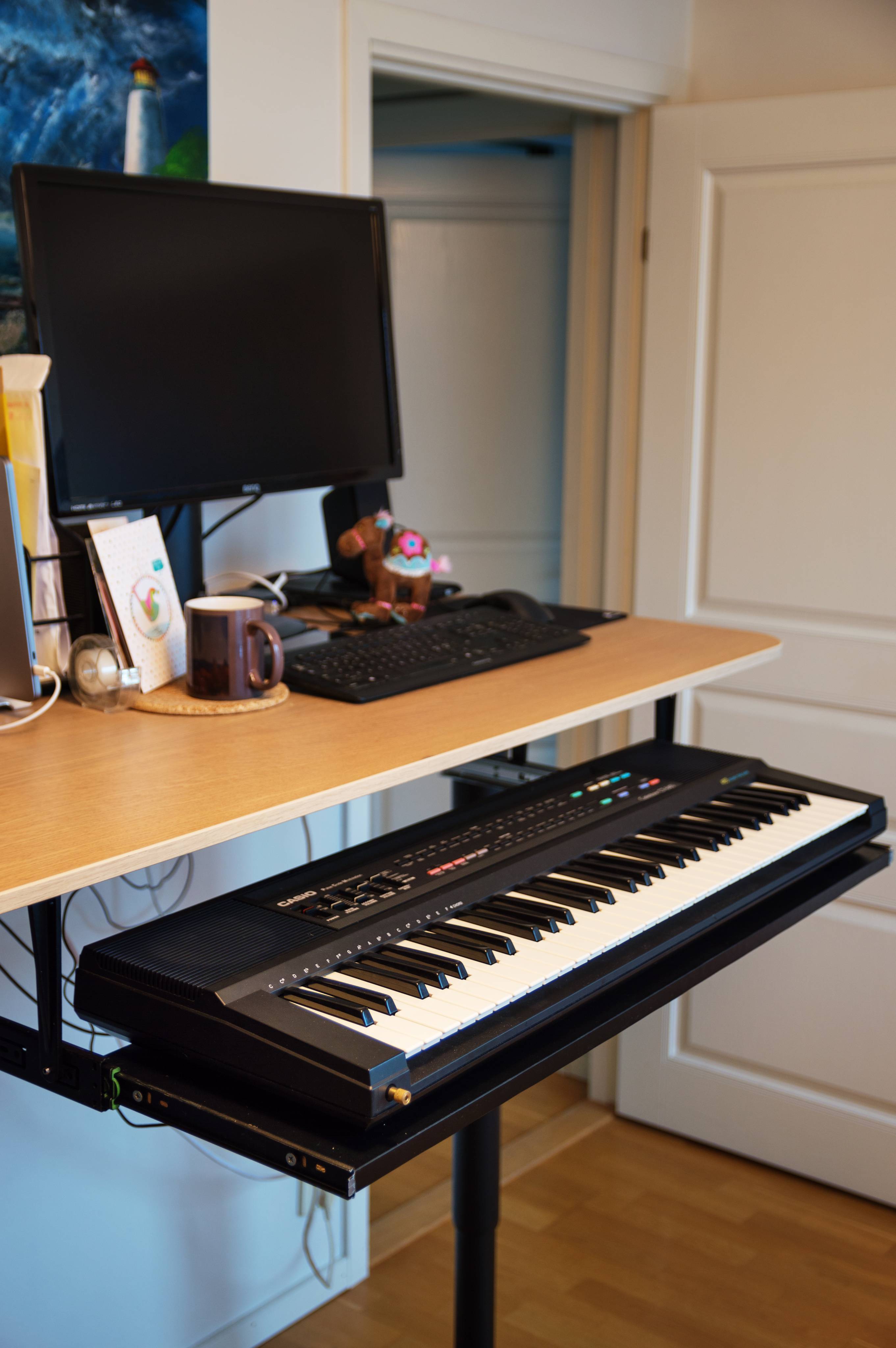 Sliding Drawer for Musical Keyboard